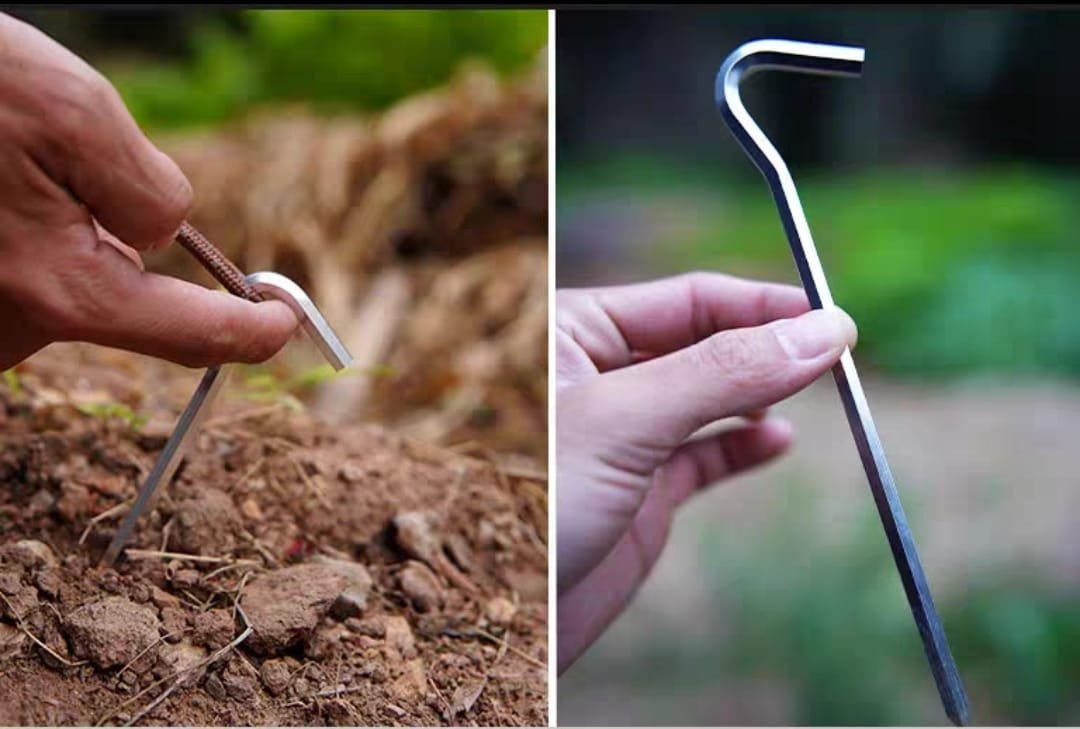 ESTACA PARA FIJAR CARPAS DE EXTERIOR *6u 15G 8CM BJX-0093 – 500 – Estación Camping